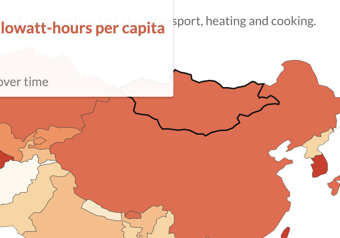 Map chart has segments of uneven width when hovering over countries ...
