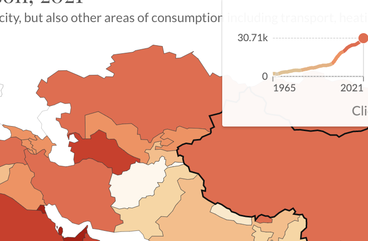 Map chart has segments of uneven width when hovering over countries ...