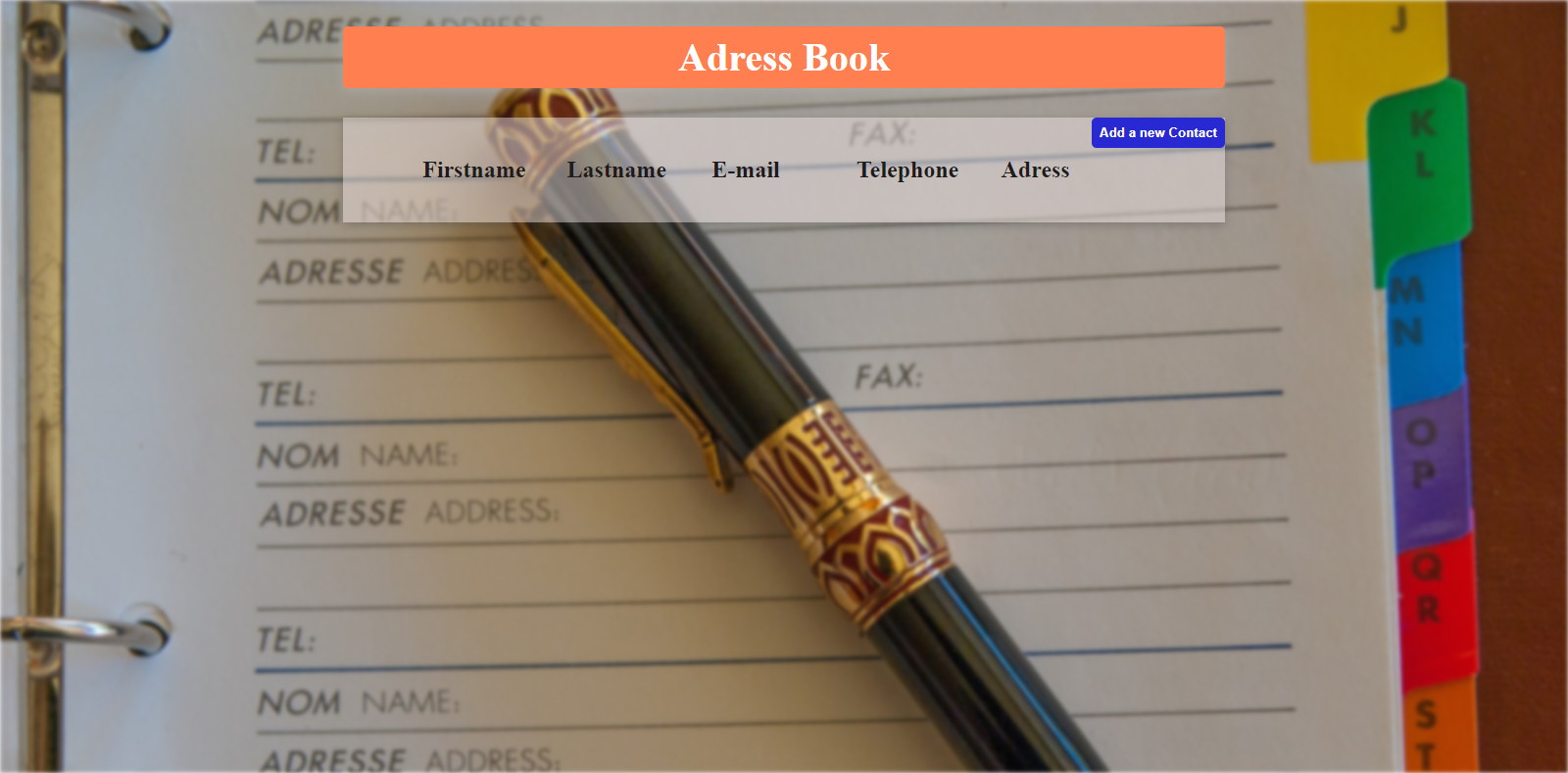 GitHub - BasakKurtLab/addressbook