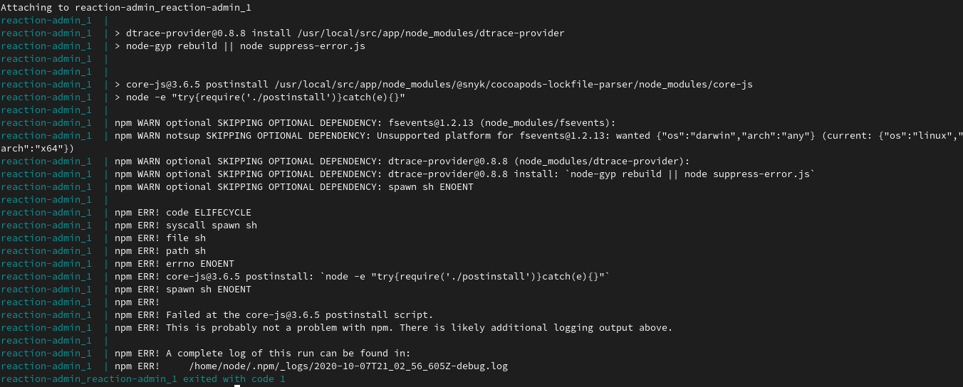 Make Init Dev Command In Reaction Development Platform Doesnt Work · Issue 281 