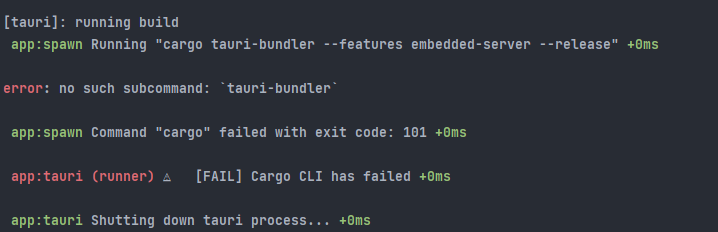 error: no such subcommand 'tauri-bundler' · Issue #3 · tauri-apps/realworld · GitHub