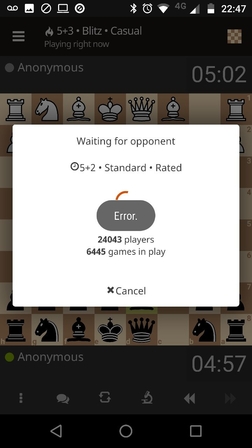 Can't start a game when in anonymous mode · Issue #1071 · lichess-org/lichobile · GitHub