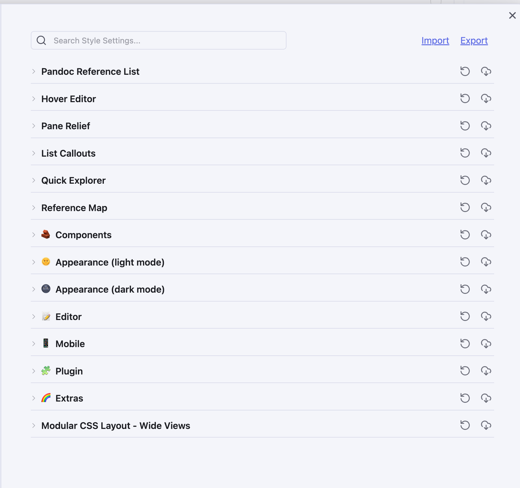 Them settings in Style Setting should have one main section and the subsection · Issue #36 ...