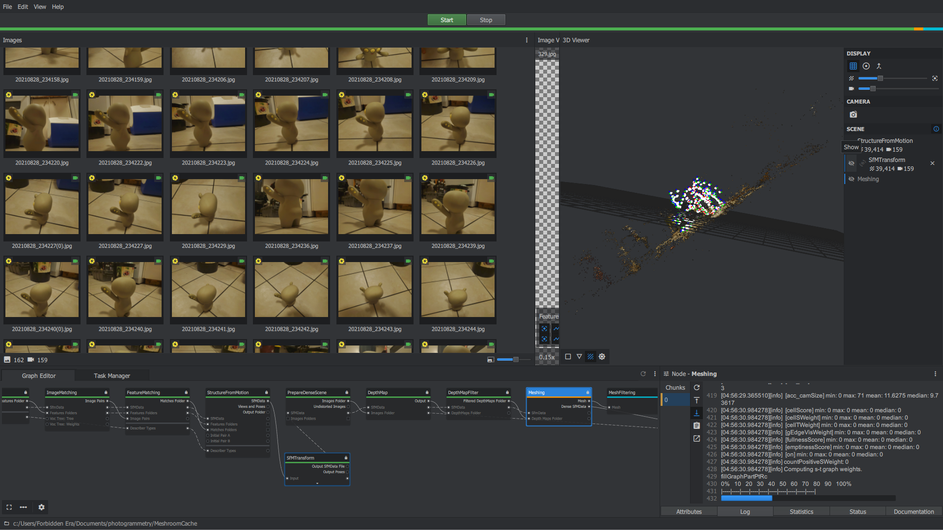 [question] Point Cloud after sFM Mis-Oriented · Issue #1519 · alicevision/Meshroom · GitHub