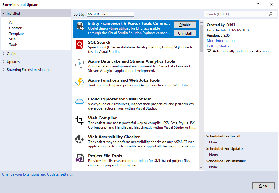 Not Working in VS 2017 · Issue #50 · ErikEJ/EntityFramework6PowerTools · GitHub