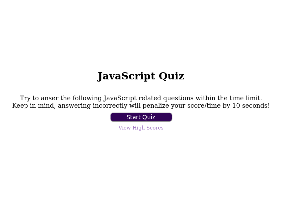 GitHub - JessicaLDaley/javascript-quiz