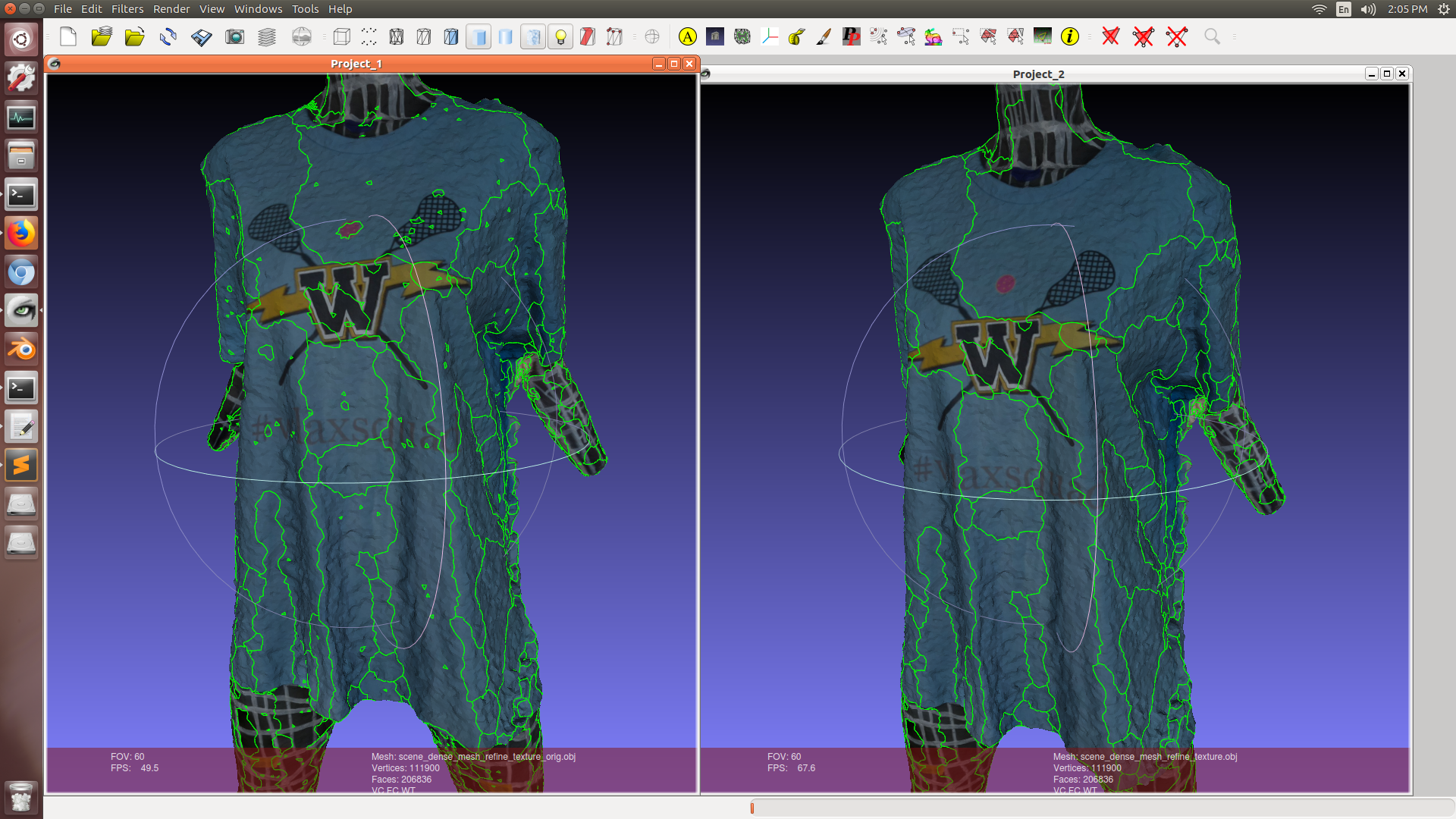 Fragmented faces in texture mapping cause blurriness and texture error · Issue #331 · cdcseacave ...