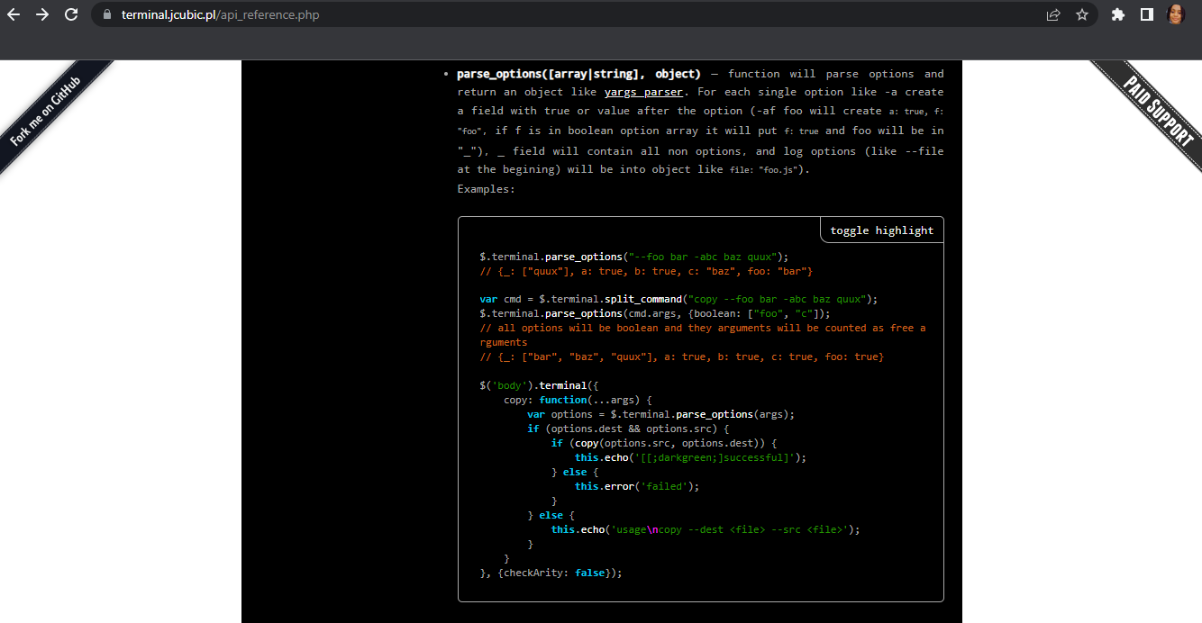 Add example to each option and function in api_reference · Issue #22 · jcubic/jquery.terminal ...