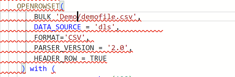Serverless Pool View Created On Openrowset With Csv File Source Reports Errors When The Option 1975