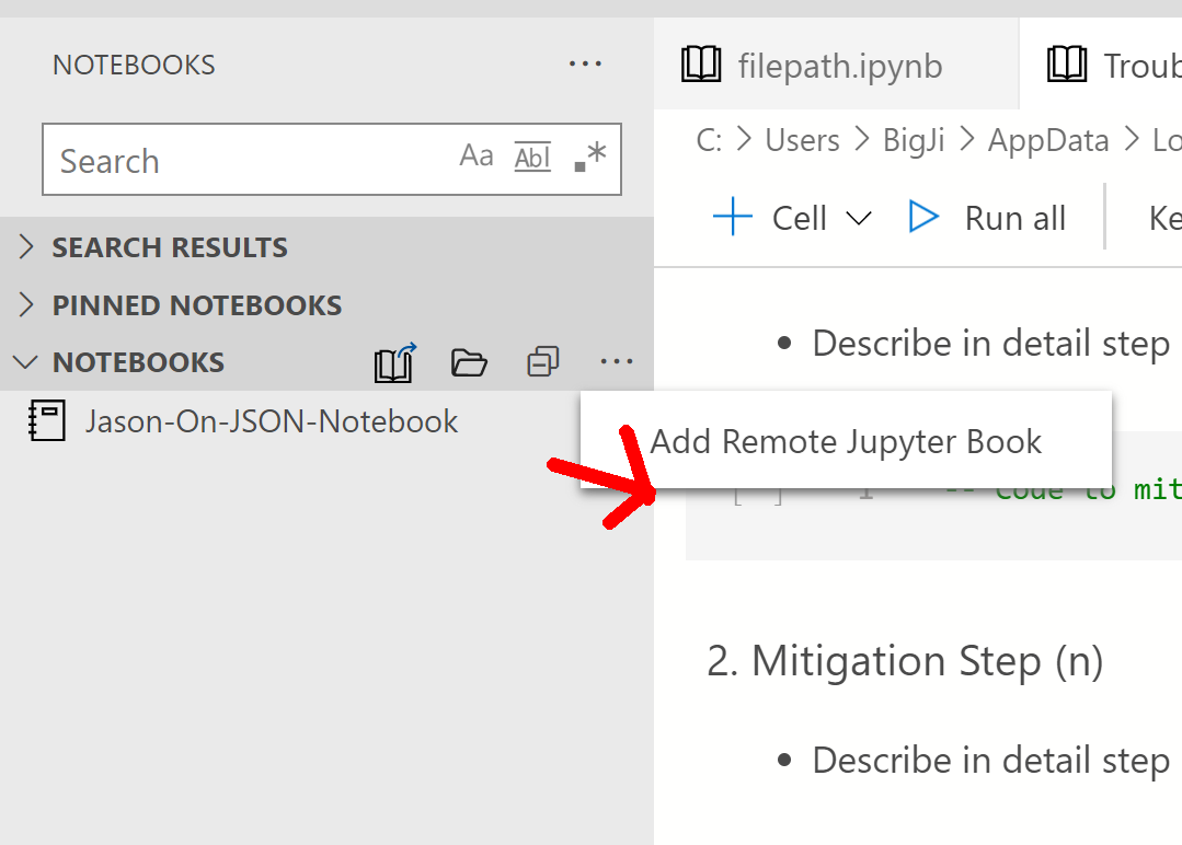 Add an open notebook from github or gist url · Issue #13516 · microsoft/azuredatastudio · GitHub