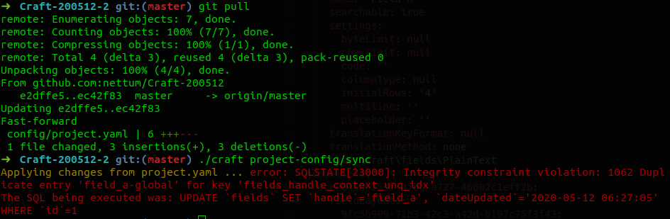 Project config sync fails when renaming two fields using same handle · Issue #6050 · craftcms ...