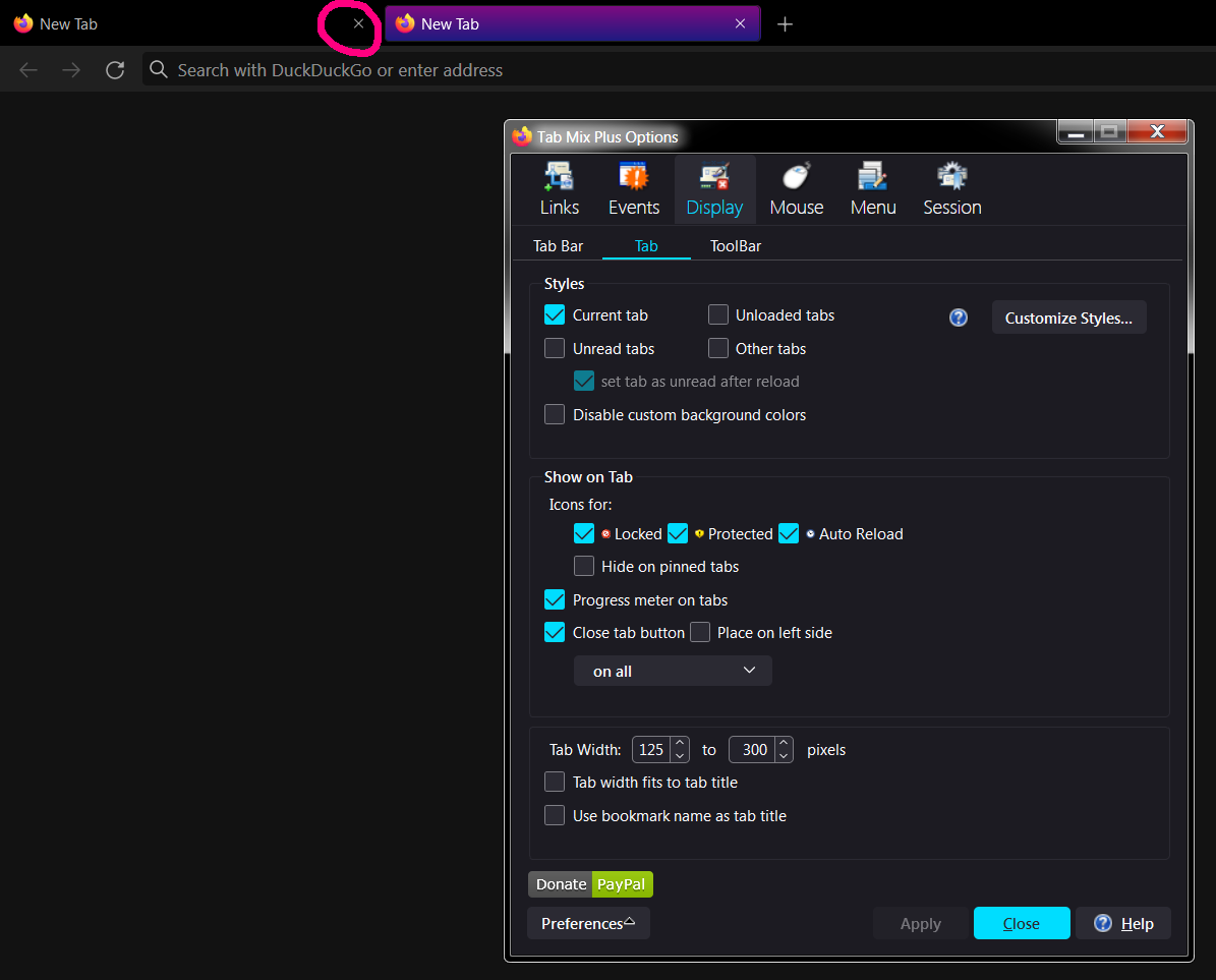 tab close button not present when there's one tab · Issue #181 · onemen ...