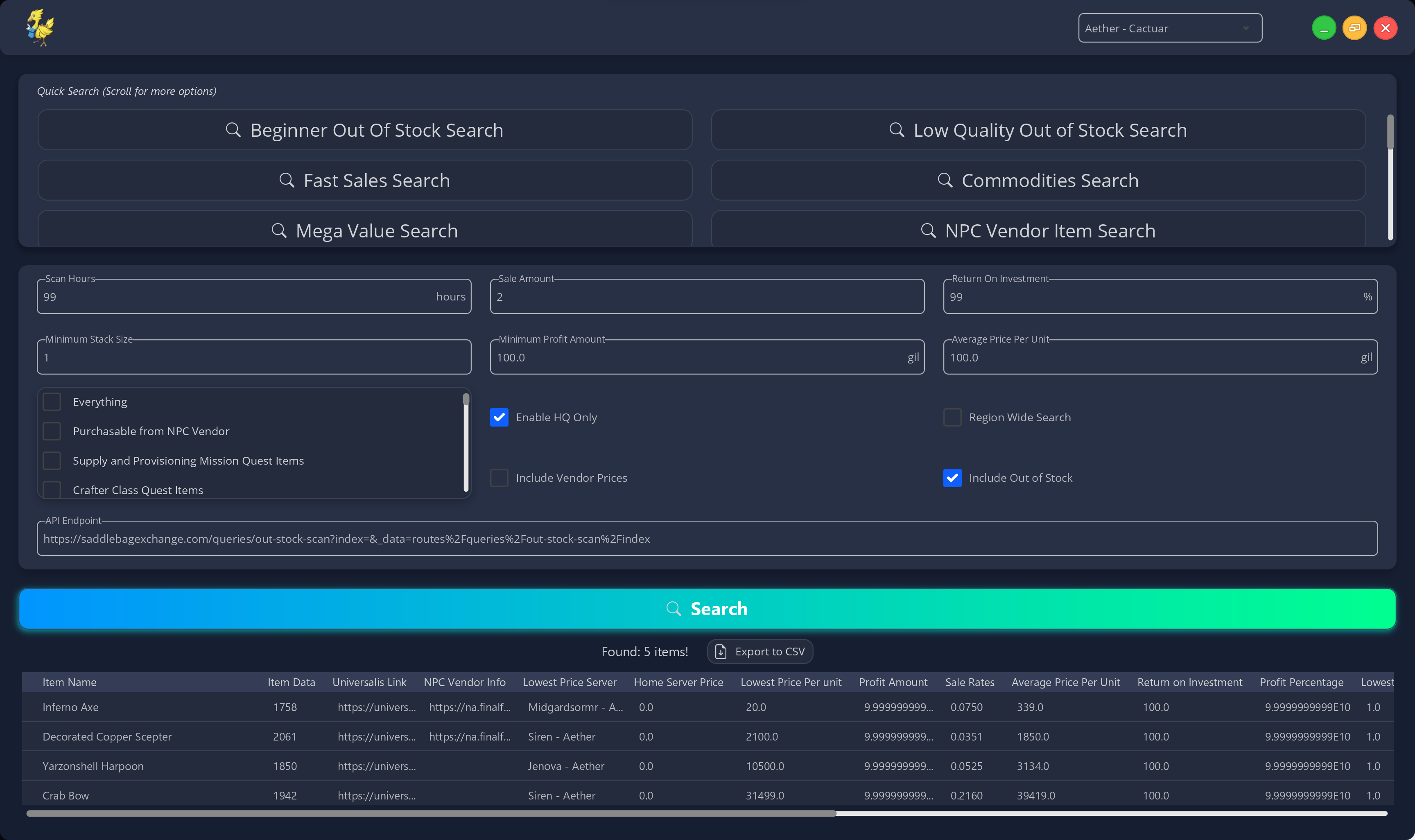 GitHub - aaronfisher-code/FFXIV-Saddlebag-Tracker: Standalone Saddlebag tracking application ...