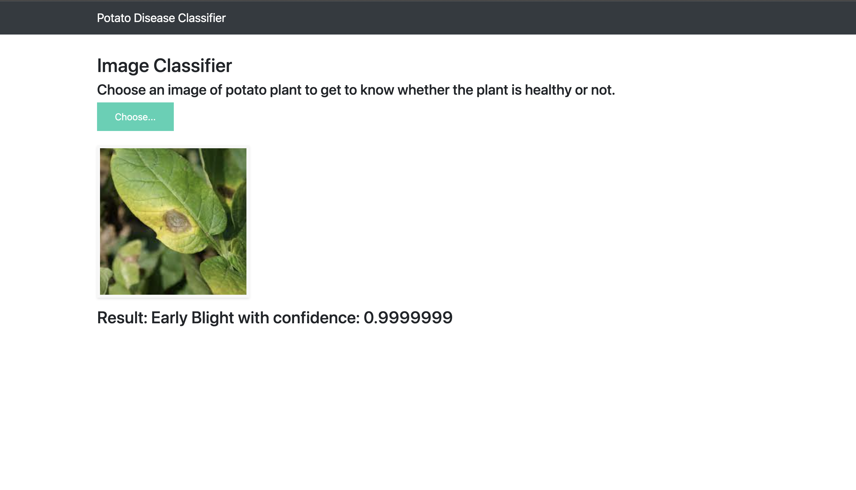 Github Sohil Hub Potato Disease Classification