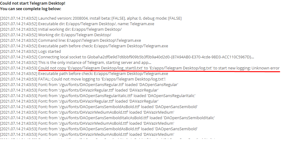 sometimes get error when launch app · Issue #16611 · telegramdesktop/tdesktop · GitHub