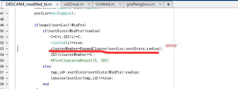 I CAN'T FIND FUNCTION OR VARIABLE 'find_halfspace_mex3' IN FUNCTION 'ExpandCluster' · Issue #2 ...
