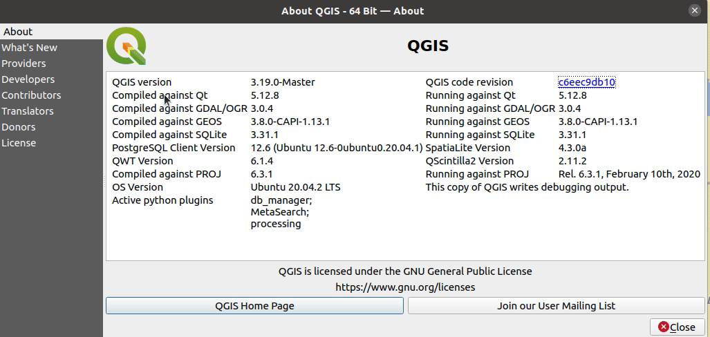 Empty Tabs In The About Dialog · Issue 42131 · Qgisqgis · Github