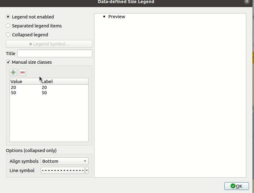 Data defined size legend dialog preview is broken · Issue #45983 · qgis/QGIS · GitHub