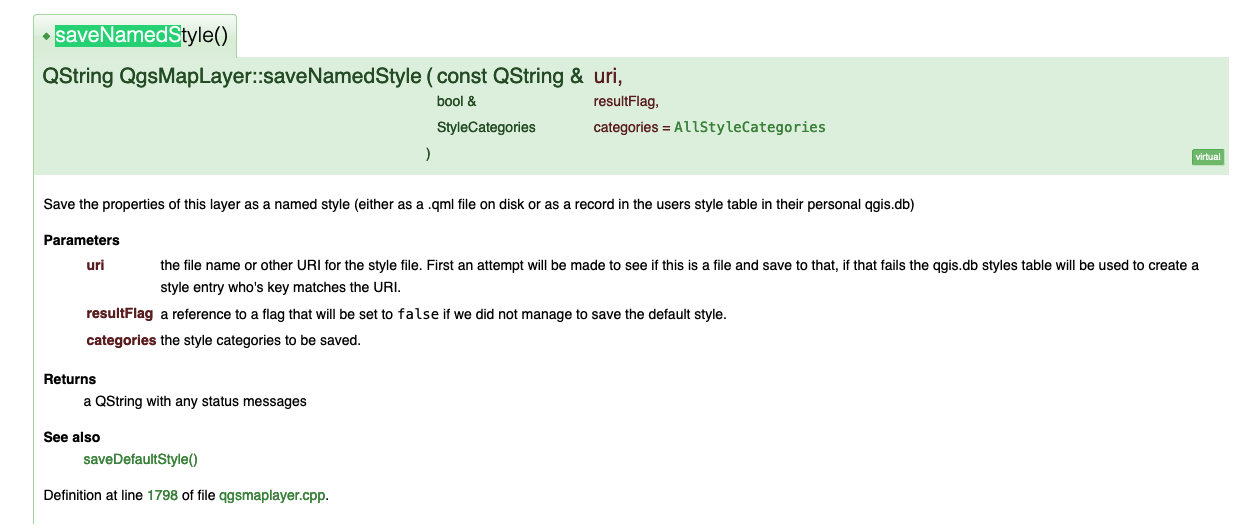 Savenamedstyle Return Value Does Match Docs · Issue 54404 · Qgisqgis · Github