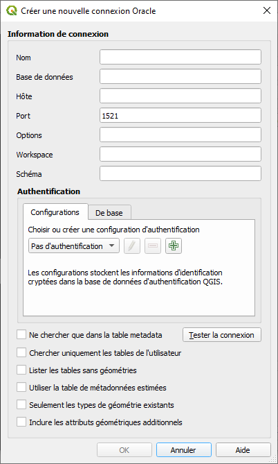 Creating New Oracle Connection Document Options Parameter · Issue 1987 · Qgisqgis 
