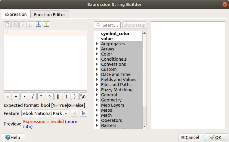 Deleting Auxiliary Storage Keeps Compatible Widgets Expression Dialog Filled With · Issue