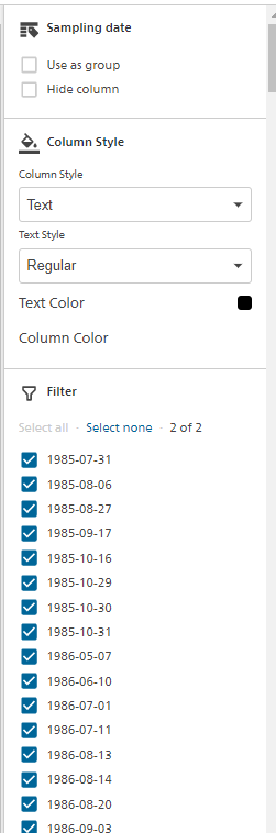 error when selecting the "Sampling date" dimension (Dataset Heavy Metal...) · Issue #546 ...