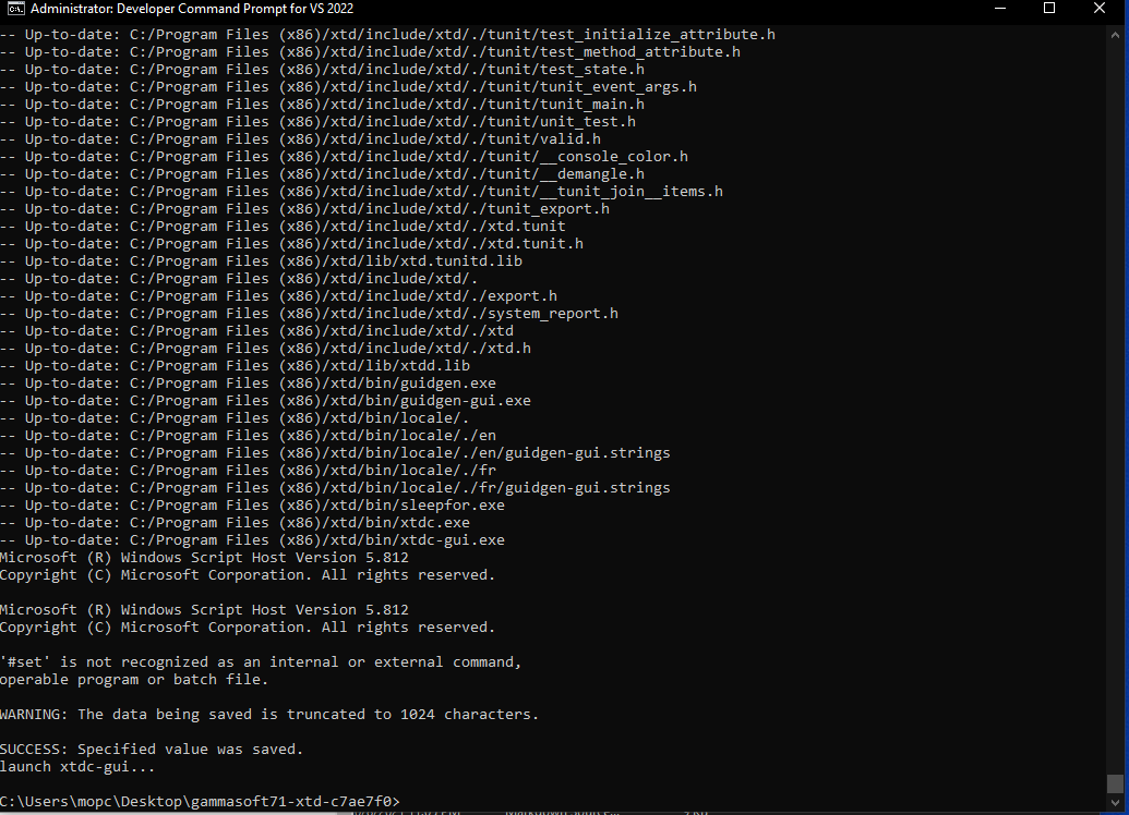 [QUESTION] Cmake Error install(error installing..) · Issue #44 · gammasoft71/xtd · GitHub