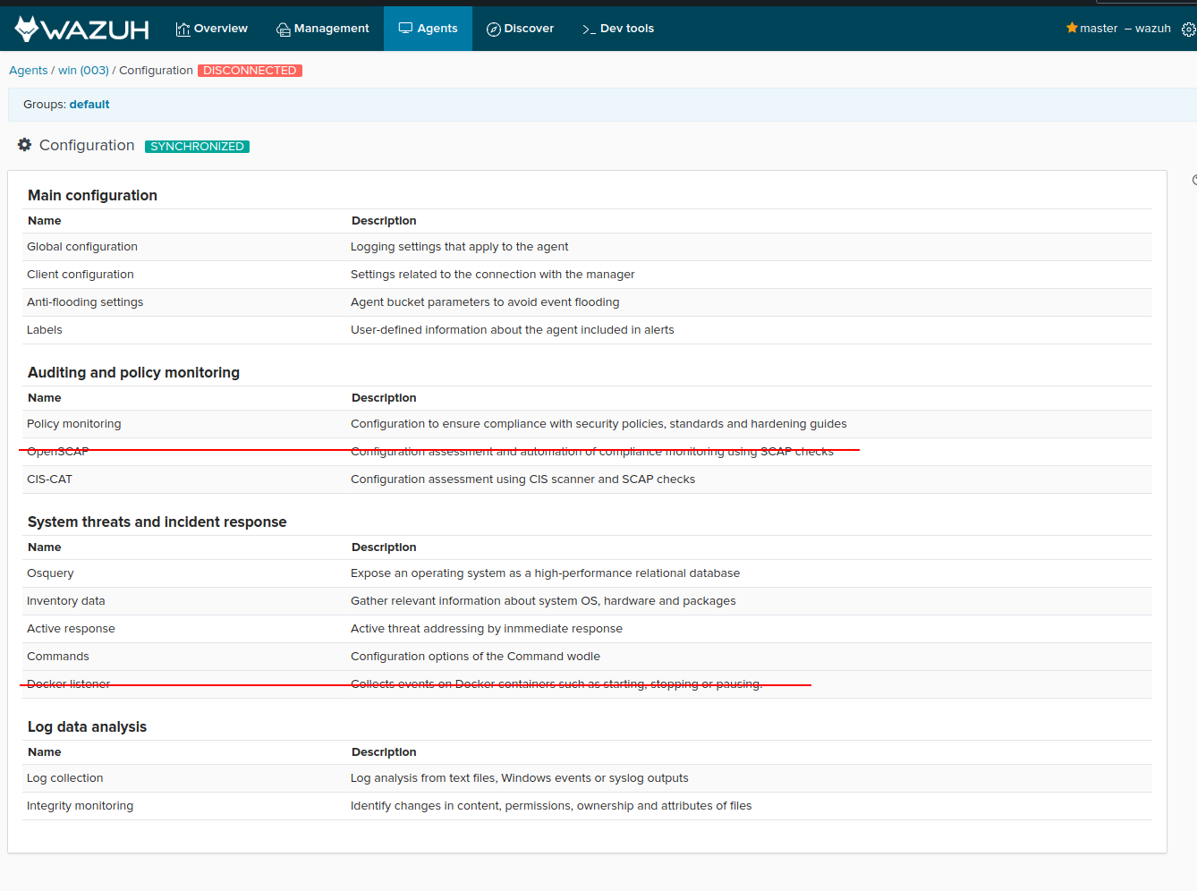 Do Not Show Unsupported Modules In Agents Depending On The Os · Issue 753 · Wazuhwazuh Splunk