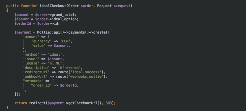 Not getting into the webhook/500 · Issue #166 · mollie/laravel-mollie · GitHub