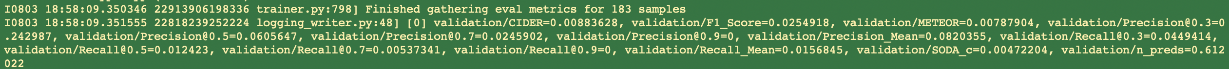 [Vid2Seq] Reproduction of the paper results · Issue #803 · google-research/scenic · GitHub