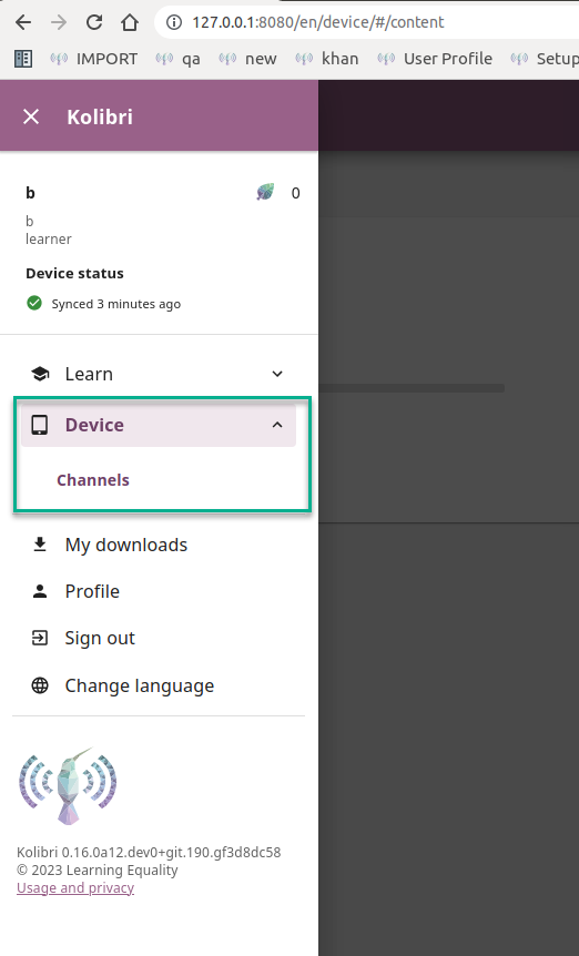 Learn-only device's sidebar - Unnecessary links and missing indication that this is a learn-only ...