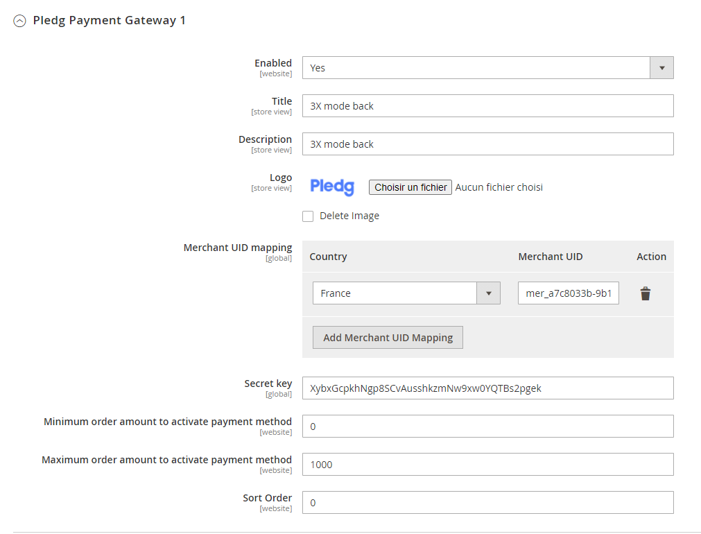 By CMS module | Integration of the Pledg payment solution