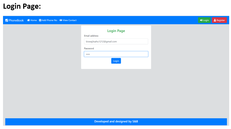 GitHub - biswajit1999sahu/PhoneBook-App