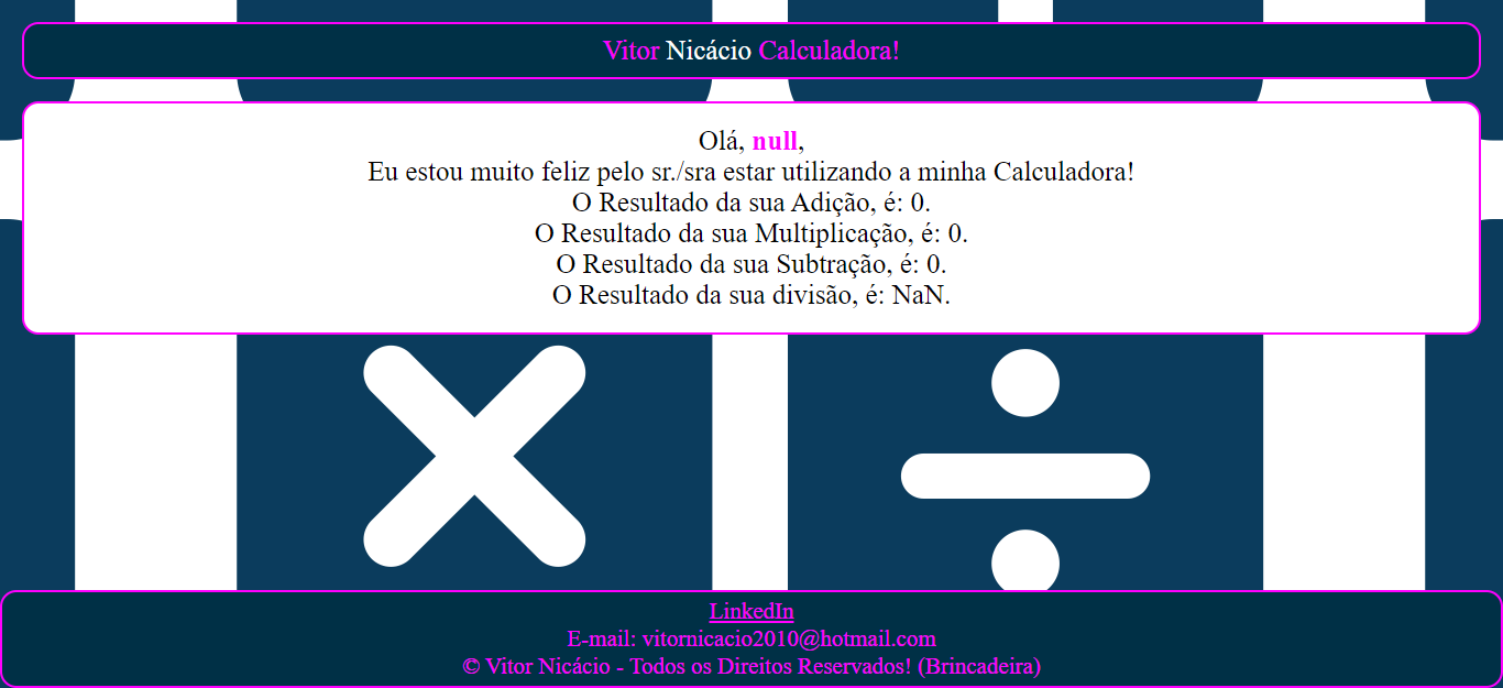 GitHub - vitornicaciods00/Calculadora-b-sica: Calculadora básica que o usuário digita dois ...