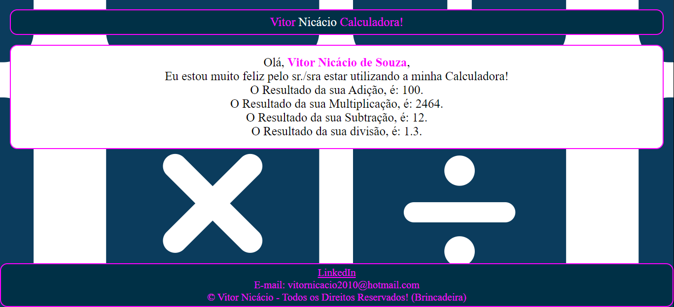 GitHub - vitornicaciods00/Calculadora-b-sica: Calculadora básica que o usuário digita dois ...