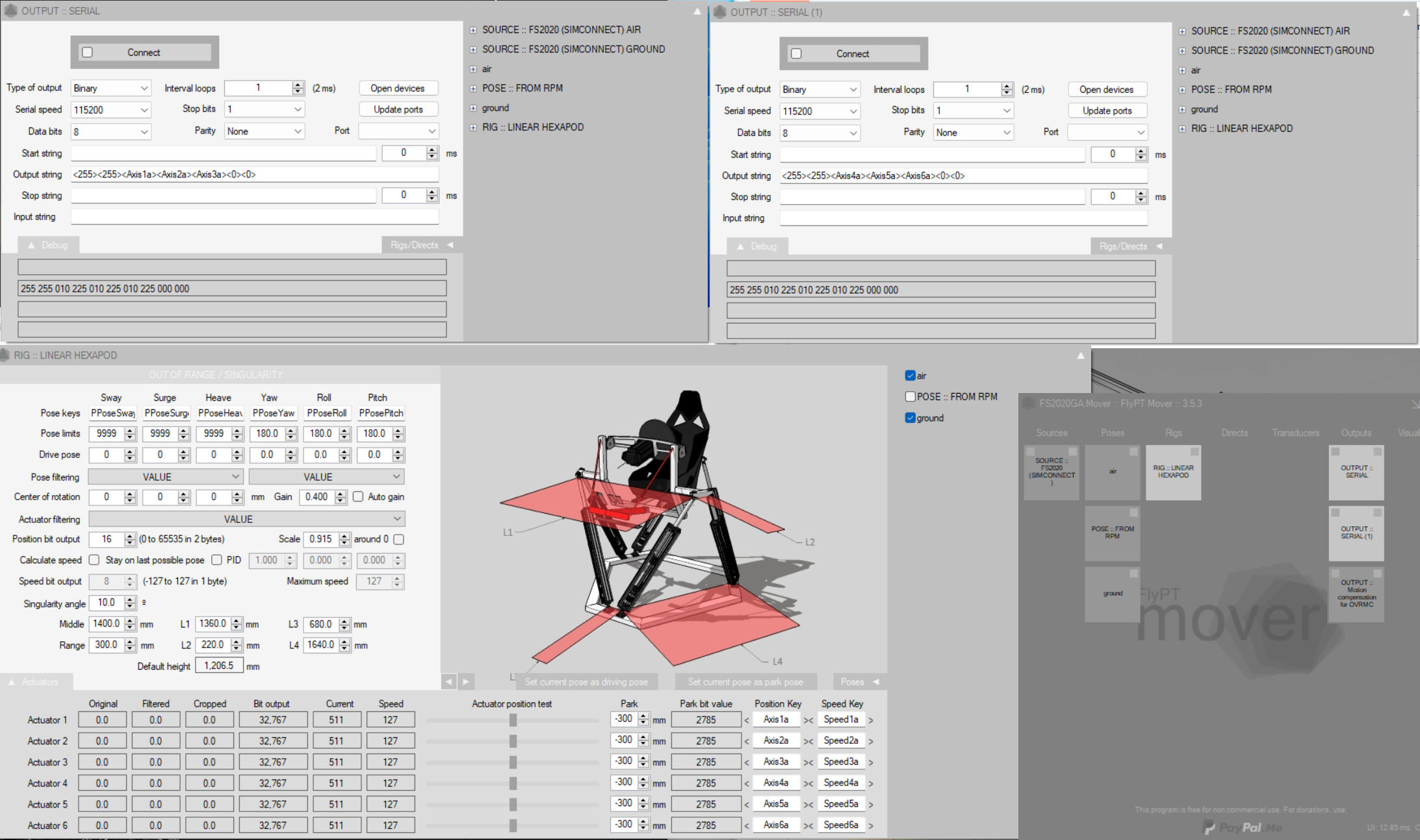 GitHub - Bjoes/Stewart-platform-6DOF: 6 DOF design with Servo controller for use with FlyPT ...