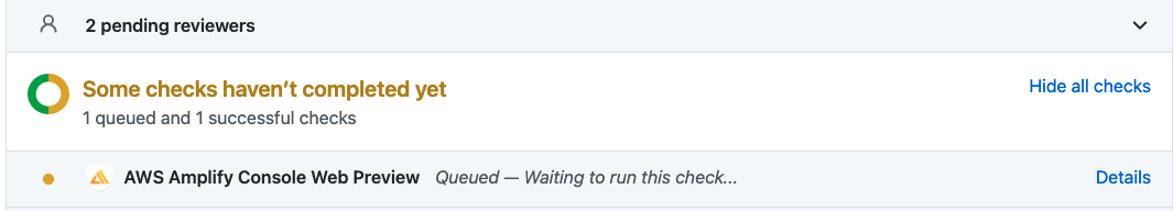 Pull-Request Previews Check does not return result. Stuck in Queue · Issue #367 · aws-amplify ...