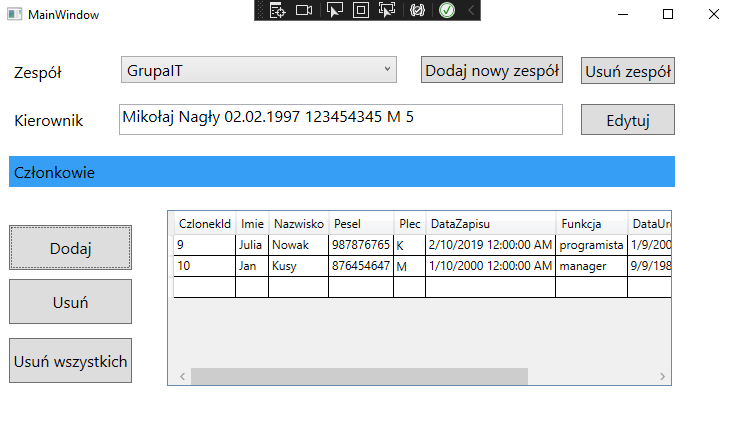 GitHub - tomciolev/WPF-Zespoly-DB