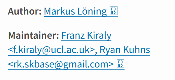 Doc Strange Authors Credit On Pypi · Issue 151 · Sktimeskbase · Github 8937