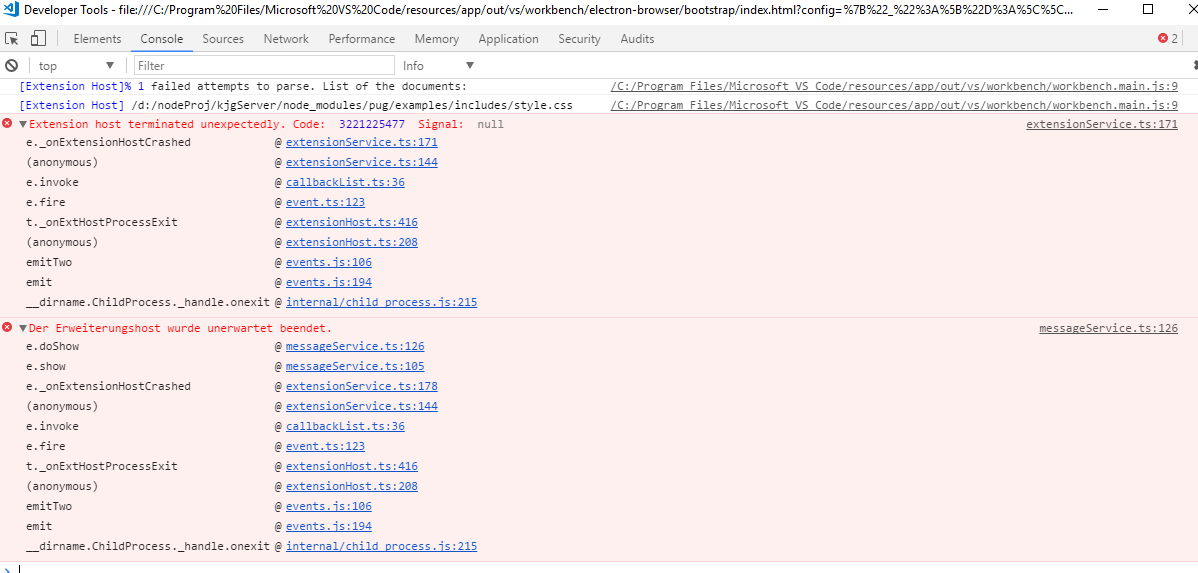 Crash Code 3221225477 On Starting Nodejs Project · Issue 39818 · Microsoftvscode · Github