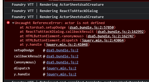 Dodge buttons not working · Issue #1262 · Plushtoast/dsa5-foundryVTT · GitHub