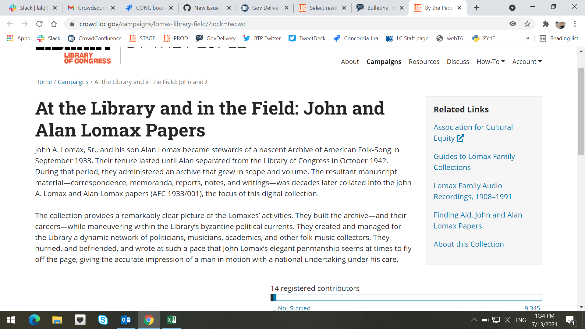 Campaign resources appear in reverse order on Lomax campaign. · Issue #1504 · LibraryOfCongress ...