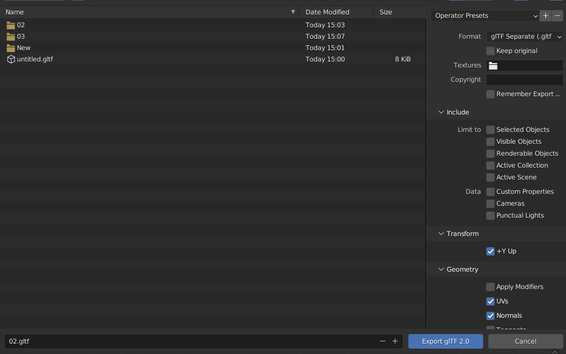 glTF exporting collections excluded from view layer · Issue #1721 · KhronosGroup/glTF-Blender-IO ...