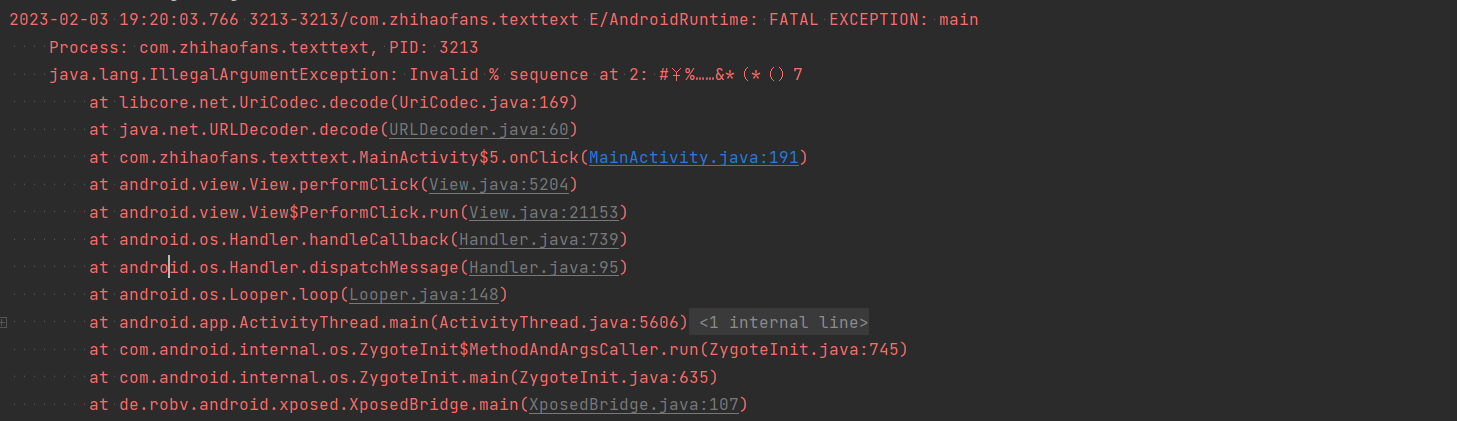 A bug that causes a logcat error · Issue #1 · zhihaofans/Text-Text · GitHub