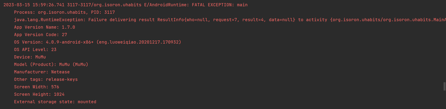 Bugs found in version 1.7.0 that cause logcat errors and even app crashes · Issue #1664 · iSoron ...