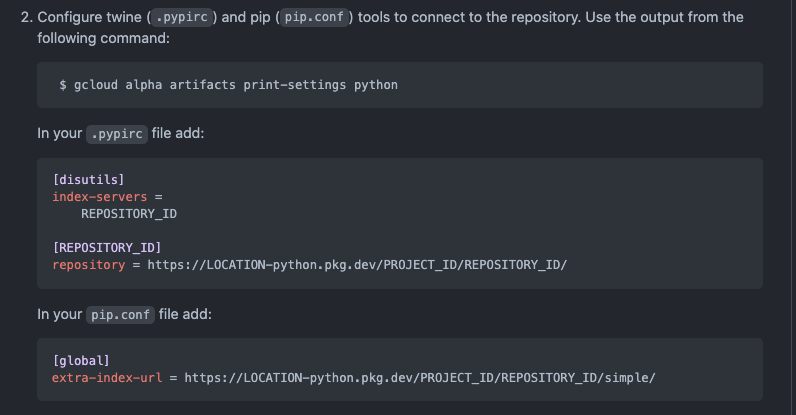 gcloud CLI typo? · Issue #19 · GoogleCloudPlatform/artifact-registry-python-tools · GitHub