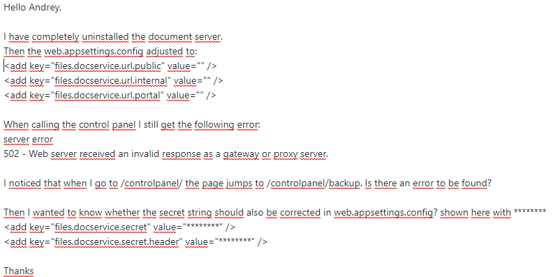 Control Panel doesn't work · Issue #335 · ONLYOFFICE/CommunityServer · GitHub