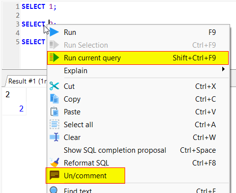 Run part of script by select it · Issue #1778 · HeidiSQL/HeidiSQL · GitHub