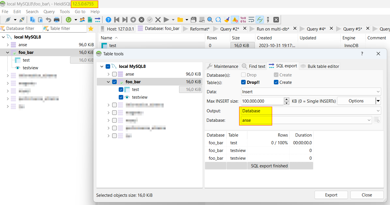 MySQL 8.0 - Export views problem · Issue #752 · HeidiSQL/HeidiSQL · GitHub