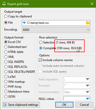 Exporting in MSSQL is slow for large data sets · Issue #804 · HeidiSQL/HeidiSQL · GitHub